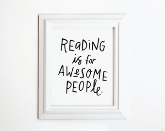 Reading poster | Etsy