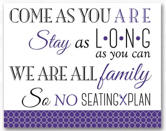 No seating plan sign | Etsy
