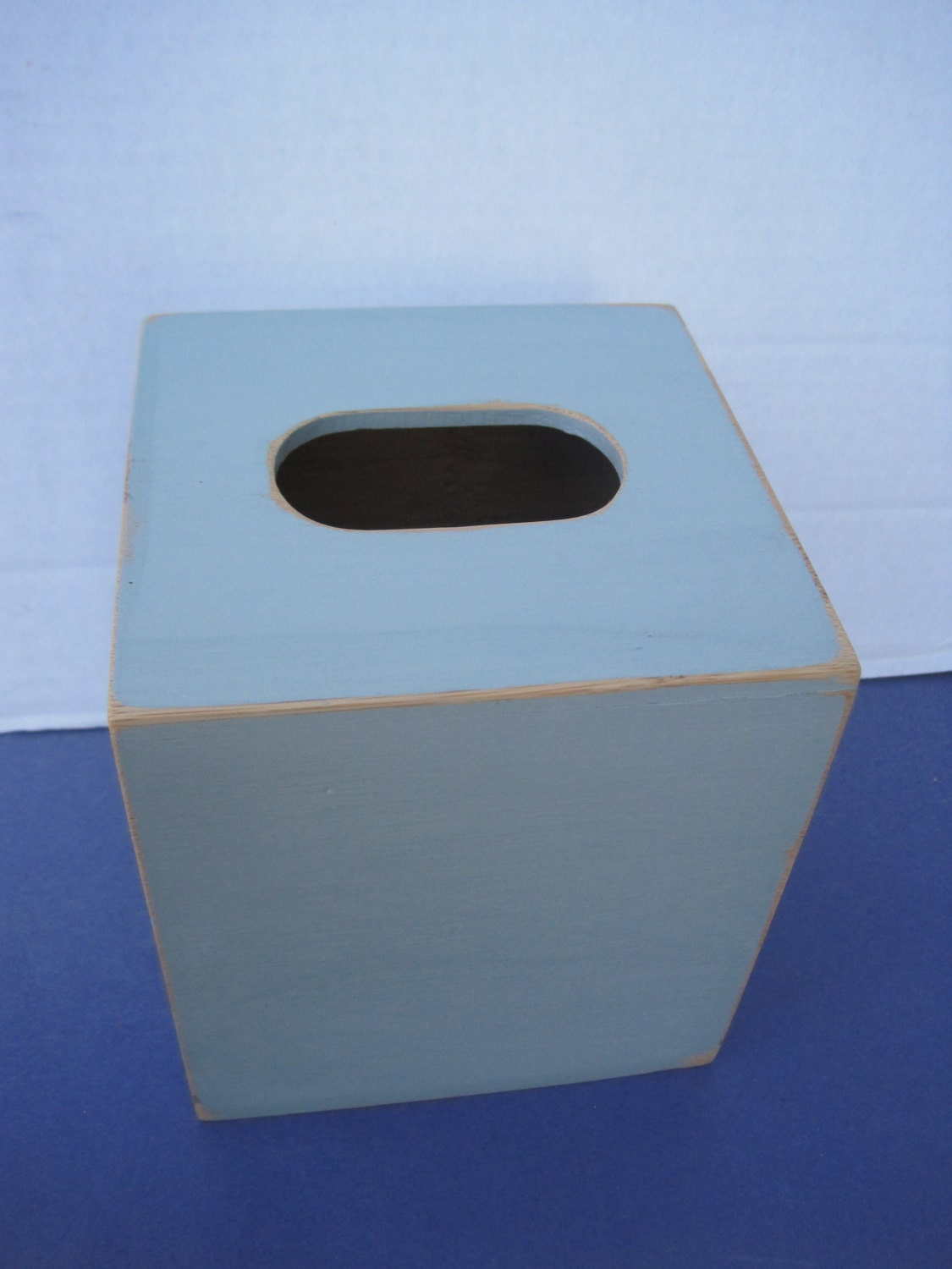 Shabby Distressed Beach Robin’s Egg Wood Tissue Box Cover – Haute Juice