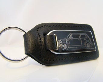 Leather key chain | Etsy