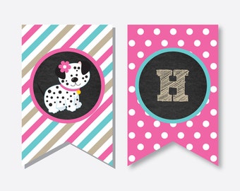 Puppy Dog Bunting Banner Printable Instant Download Puppy