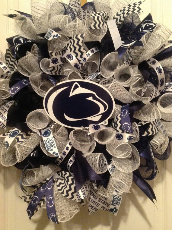 Penn State wreath Penn State deco mesh wreath Penn State