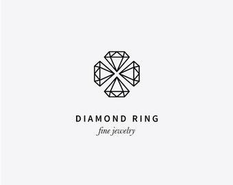 Diamond ring logo | Etsy