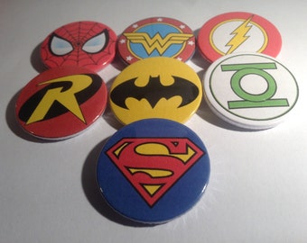 Superhero buttons | Etsy