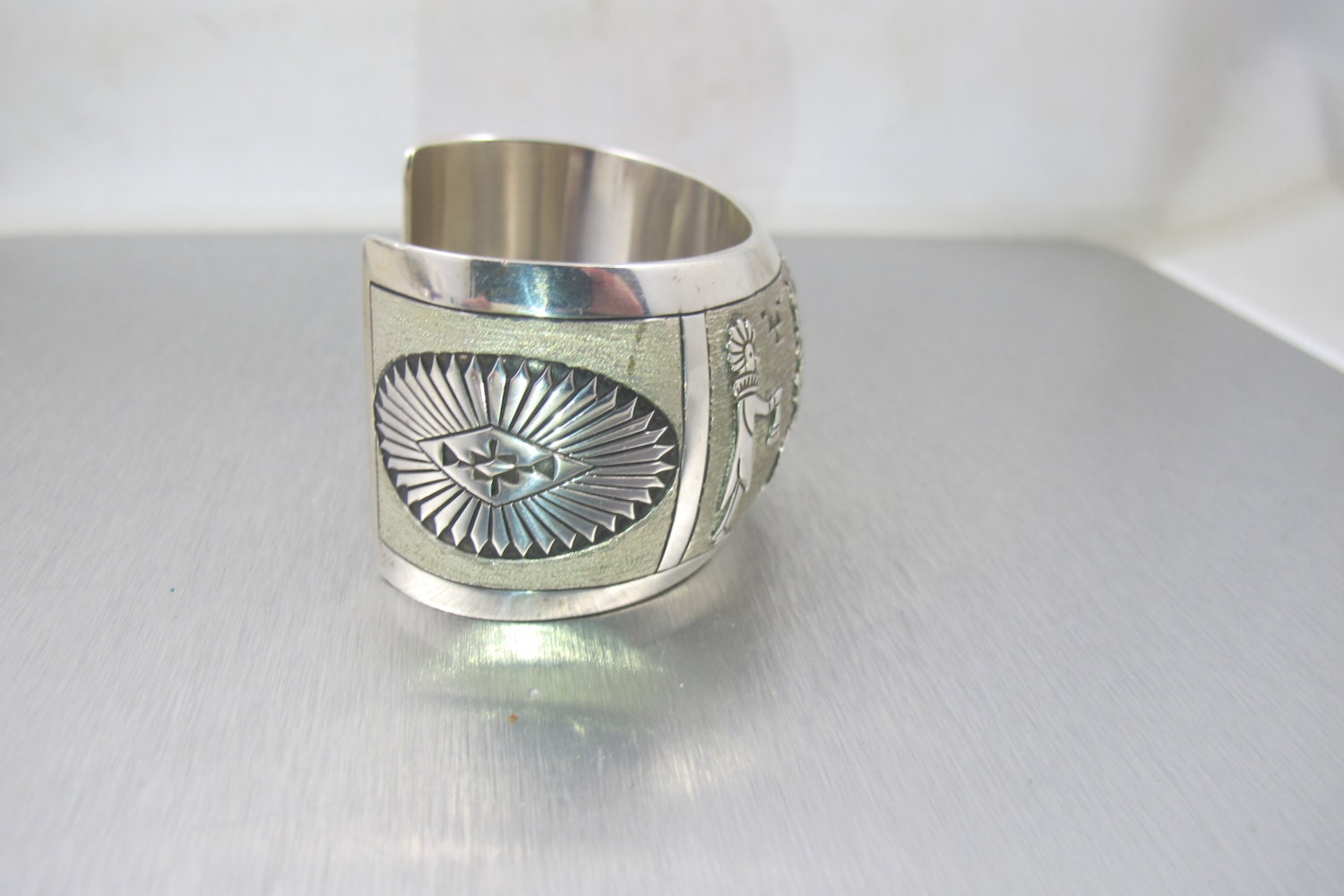 Michael Tahe Cuff Bracelet Native American Navajo Jewelry