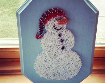 Unique snowman string art related items | Etsy