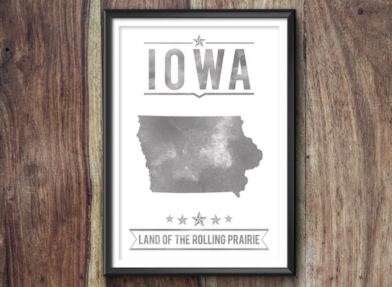 Iowa State Typography Print Typography by IdeateCreateStudio