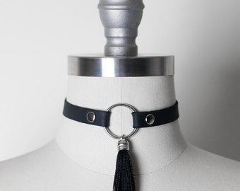 HOLOGRAPHIC O COLLAR Choker Collar Iridescent Vinyl