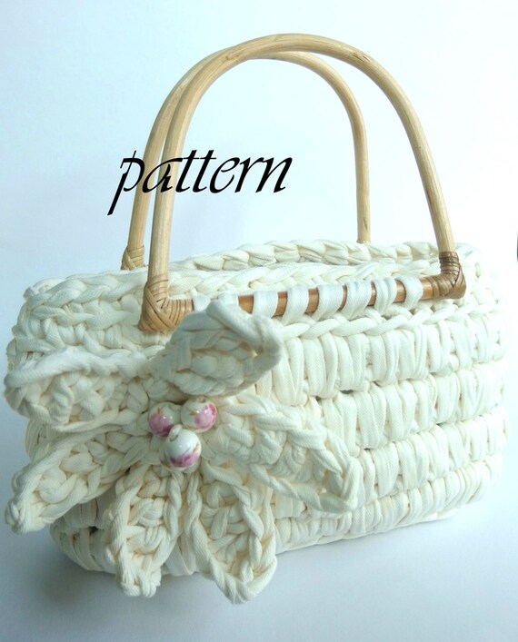 Crochet pattern Zpagetti bag with bamboo by PatriceCrochetDesign