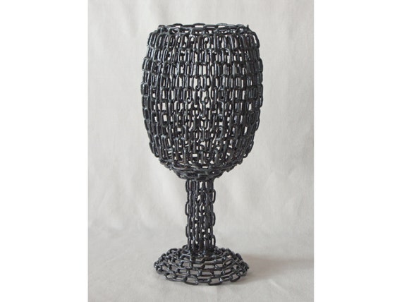 Handmade Metal Sculpture 'Goblet' Minimalist art