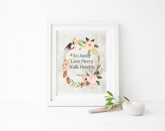 Do justly love mercy | Etsy