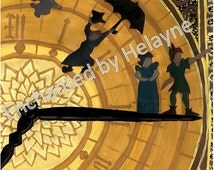 Unique peter pan clock related items | Etsy