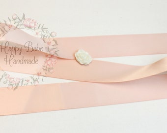 Peach ribbon | Etsy
