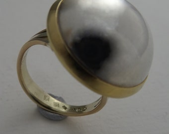 Sterling Silver and 14K Gold Ring
