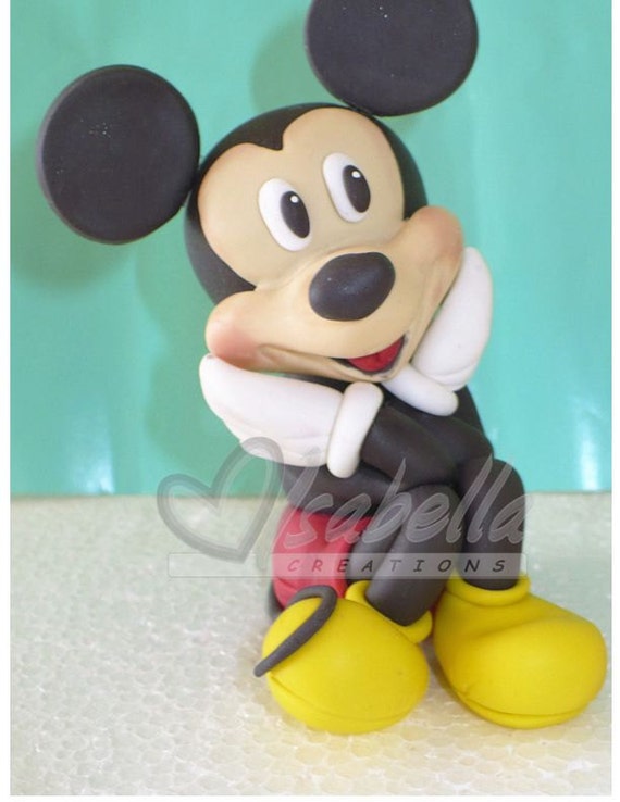 Mickey mouse cake topper cold porcelain / centro de torta