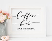 Unique wedding coffee bar related items | Etsy