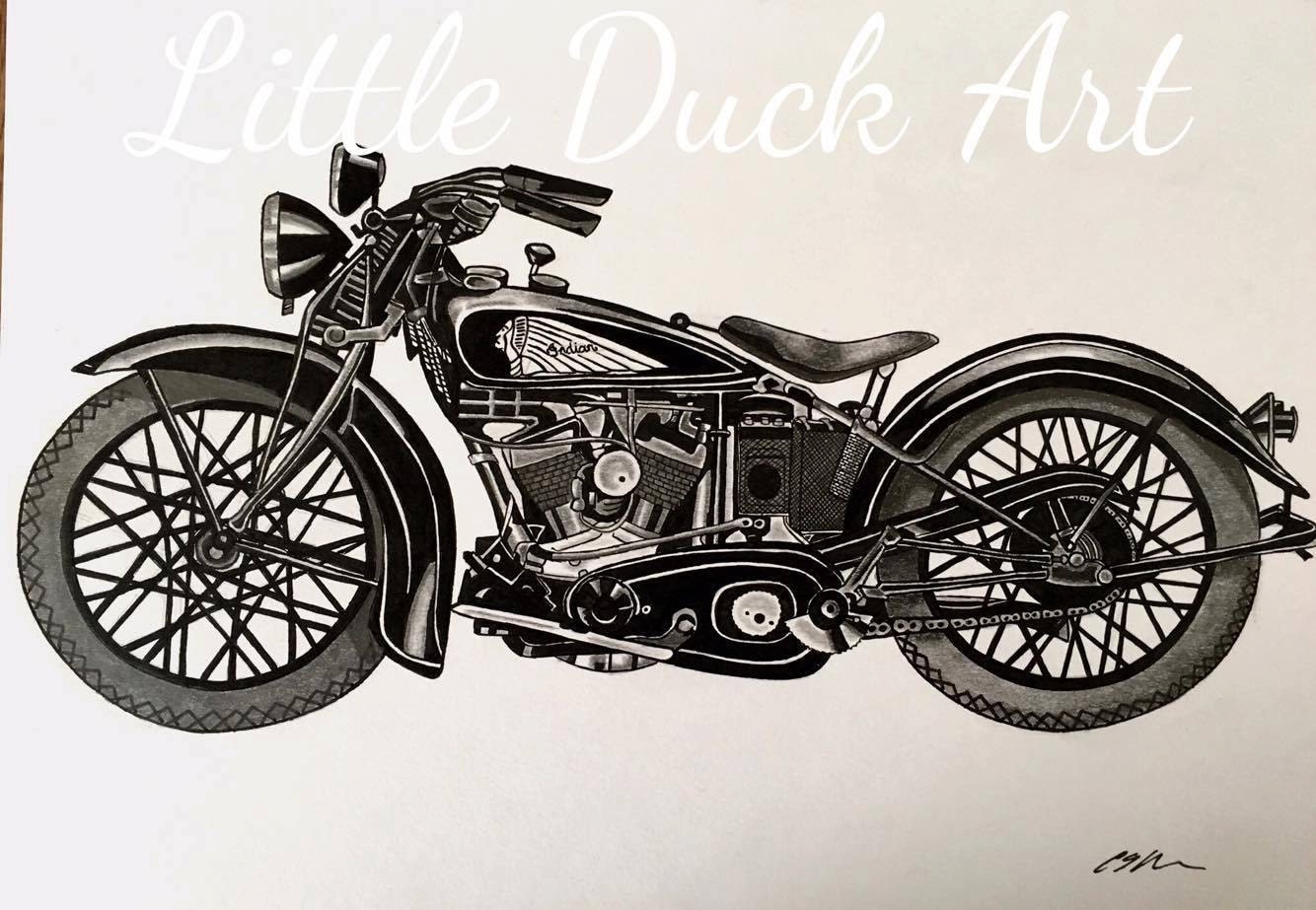 Indian Motorcycle drawing