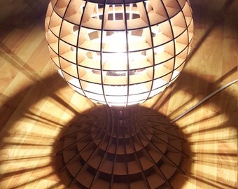 Items similar to Laser-cut Wood Lamp on Etsy