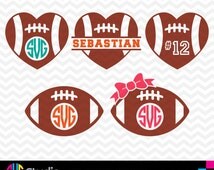 Unique football heart svg related items | Etsy