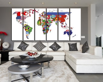 Abstract world map | Etsy