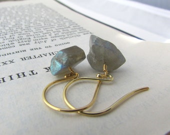 Raw Ruby Earrings rough tumbled ruby gemstone by twobadcats