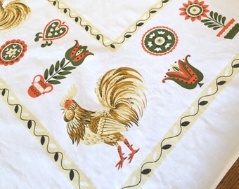 Rooster tablecloth | Etsy