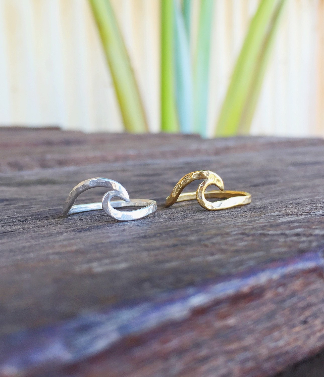 Sterling Silver Ocean Wave Ring. Made in Hawaii. Beach Ring.