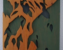 Unique wood tree cutout related items | Etsy