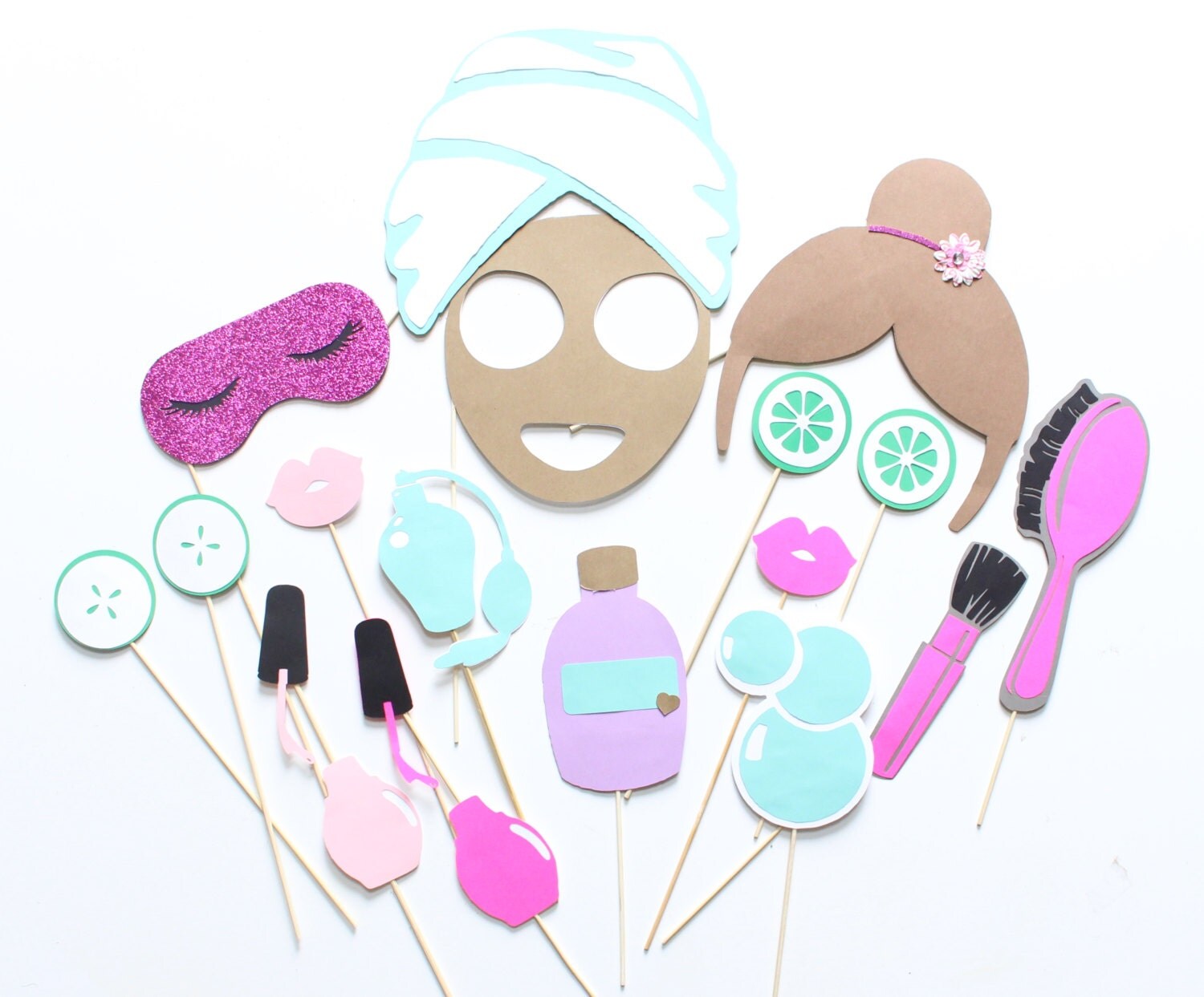 15pc Spa Day Photo Booth Props/Spa Day/Spa Props/Girls Spa