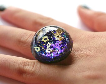 Holographic ring | Etsy