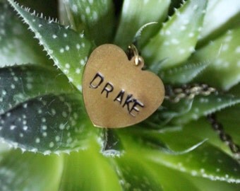 Heart name necklace | Etsy