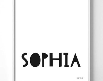 Sophia name decal | Etsy