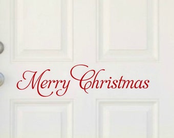 Merry and Bright Decal Christmas Decal Christmas Decor DIY