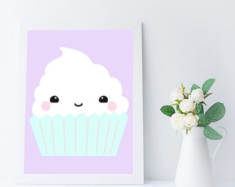 Kawaii art print | Etsy