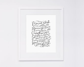 Doxology print | Etsy