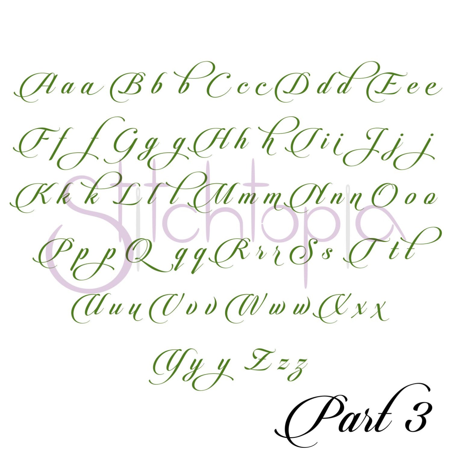 Faith 1-3 Complete Embroidery Font Set 1 2 3