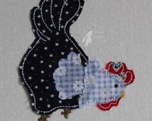 Unique raw edge applique related items | Etsy