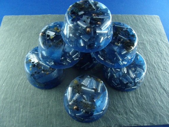 4 Light Blue Small Tower Busters Positive Orgone Energy