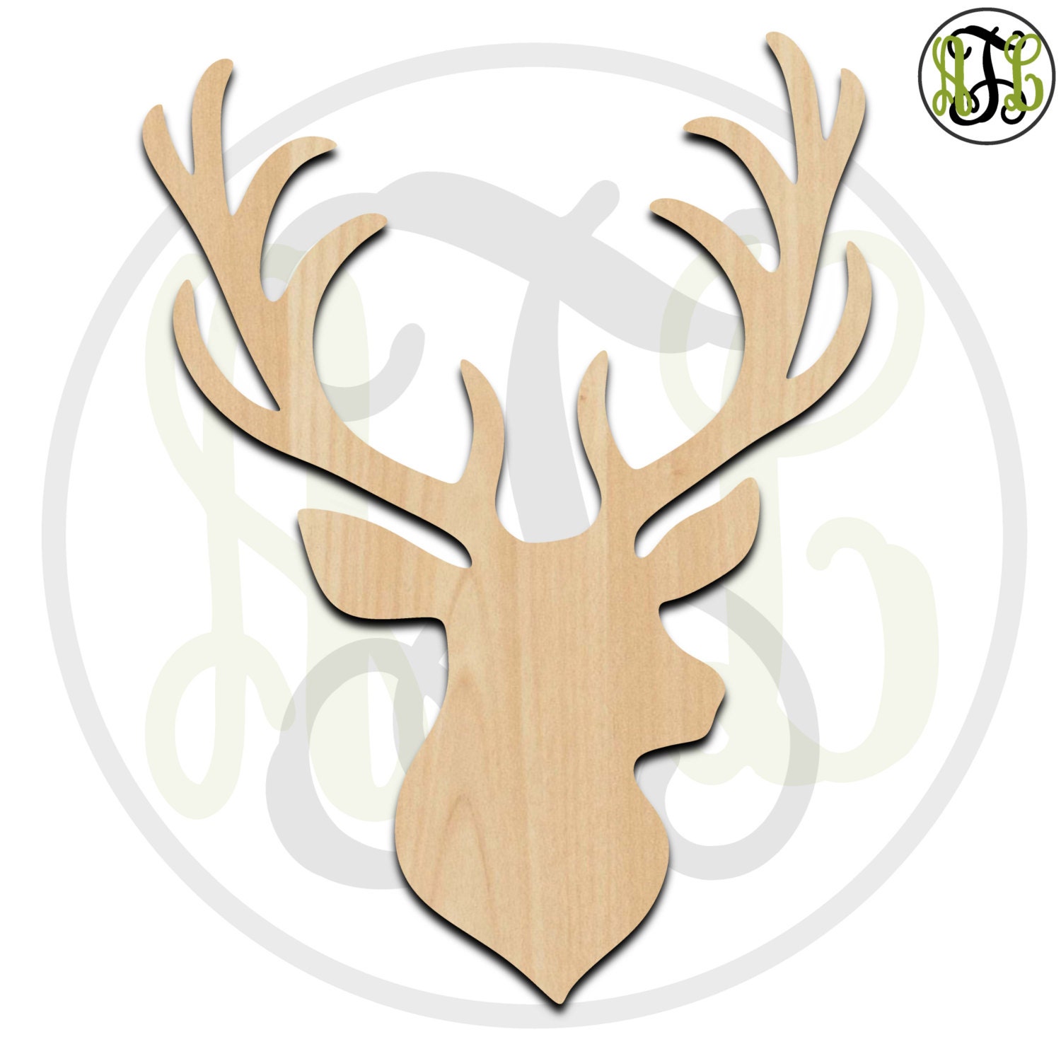 Deer Head - 230062- Animal Cutout, unfinished, wood cutout, wood craft ...