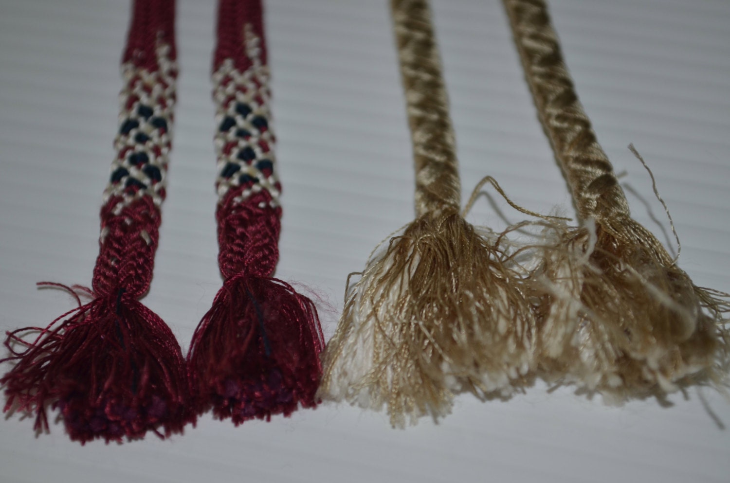 2 pairs Japanese Haori Himo Ties Blue Traditional Sash Belt Collectible ...