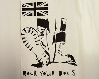 Doc martens drawing | Etsy