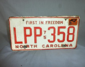 Items similar to Rare Cardboard North Carolina Temporary License Plate ...