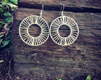 Wire wrapped hoops | Etsy