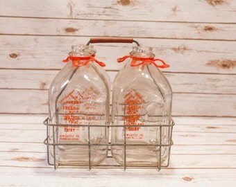 Milk bottle carrier | Etsy