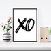 XO Printable Typography Printable Beauty Room Decor Teen