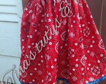 Red and blue bandana | Etsy