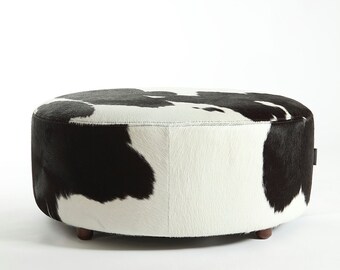 Cowhide ottoman | Etsy