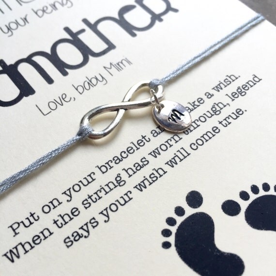 THANK YOU for being my godmother Monogram bracelet Godmother