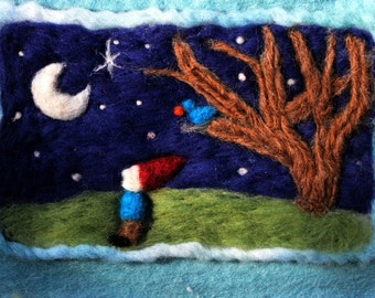 Needle felted Christmas tree Waldorf inspired Pine