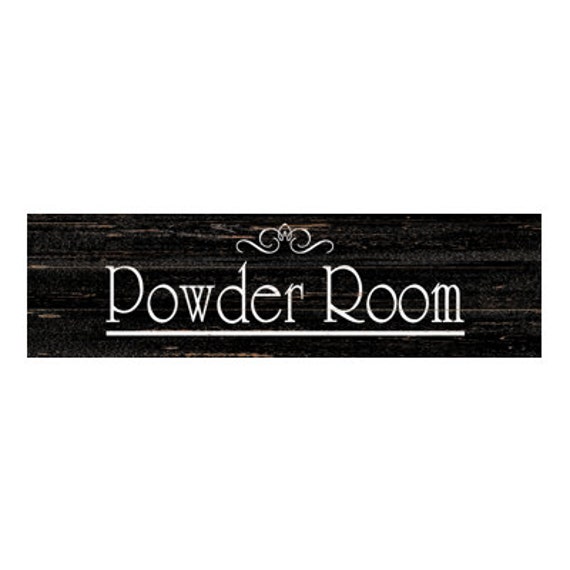 Powder Room Sign